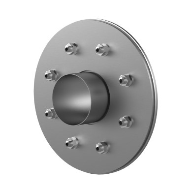 Fixed/loose flange wall sleeve made from stainless steel FLFE DIN 18533 ...